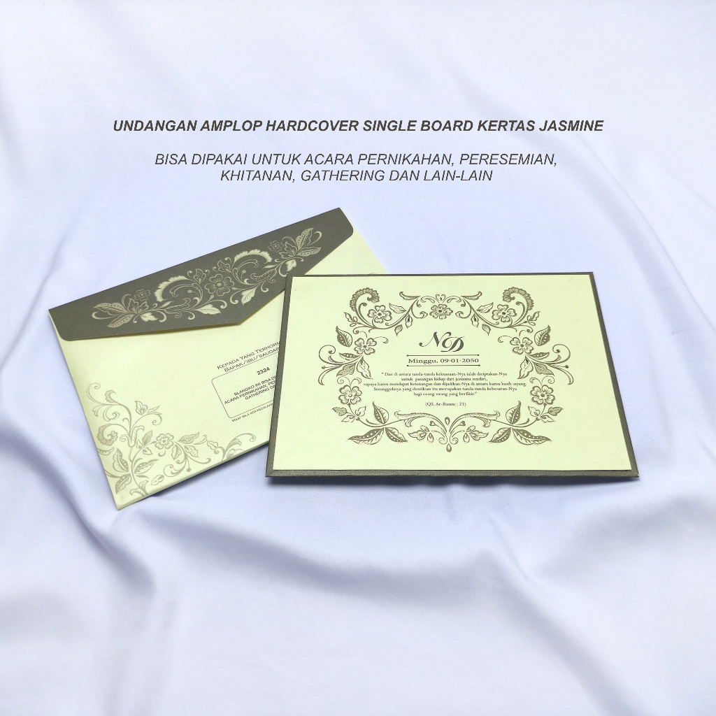Jual Undangan Pernikahan Hardcover Premium Jasmine yang Mewah! Desain ...
