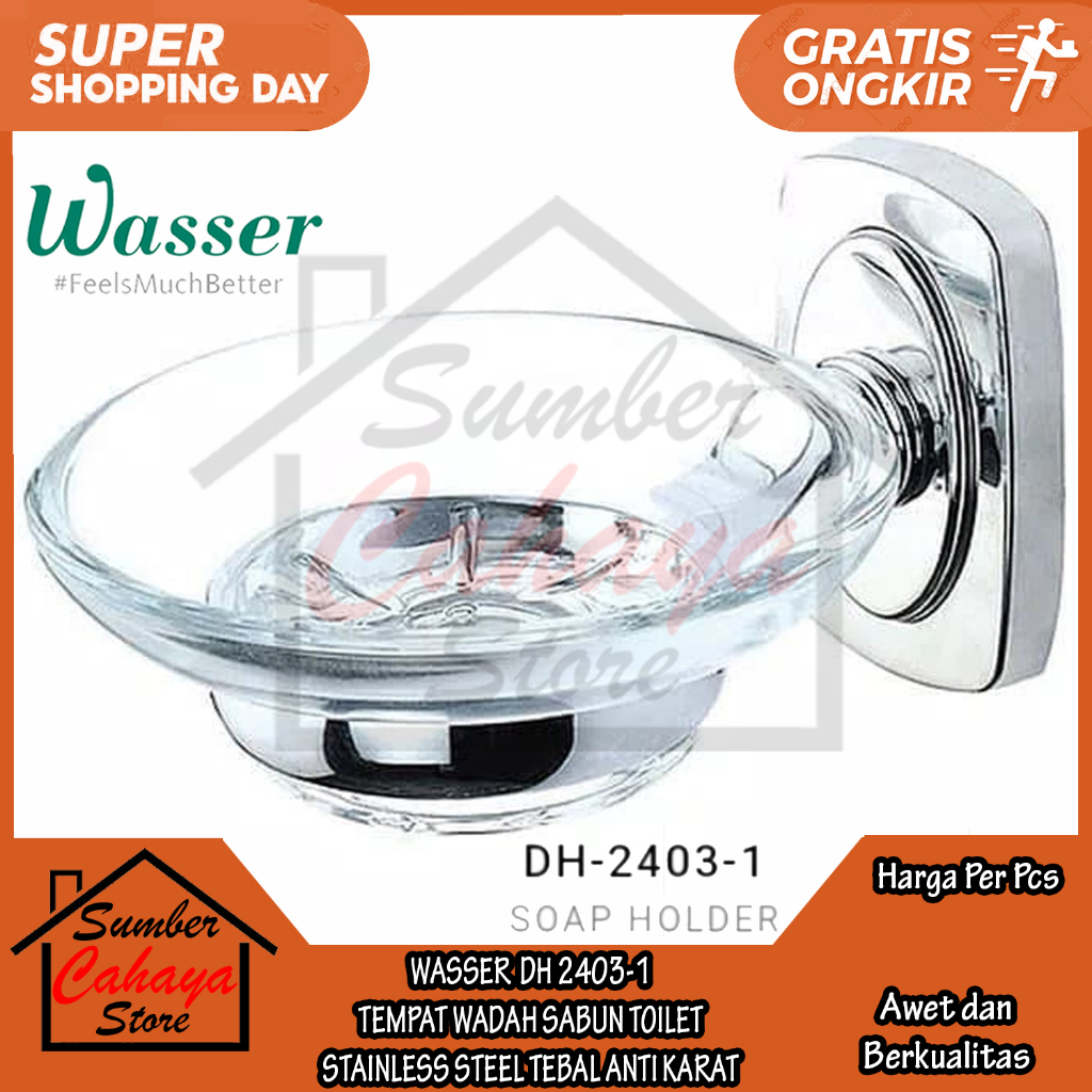 Jual WASSER DH 2403-1 TEMPAT WADAH SABUN DINDING SUDUT KAMAR MANDI ...