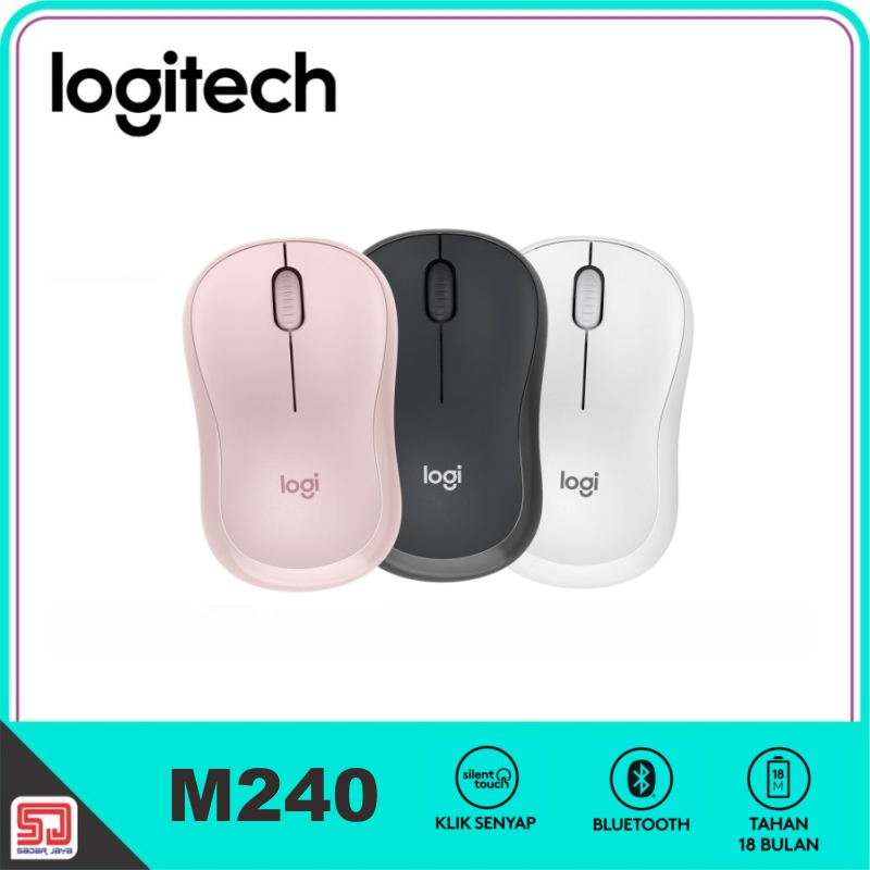Jual Logitech M240 Mouse Wireless Bluetooth Silent Click | Shopee Indonesia
