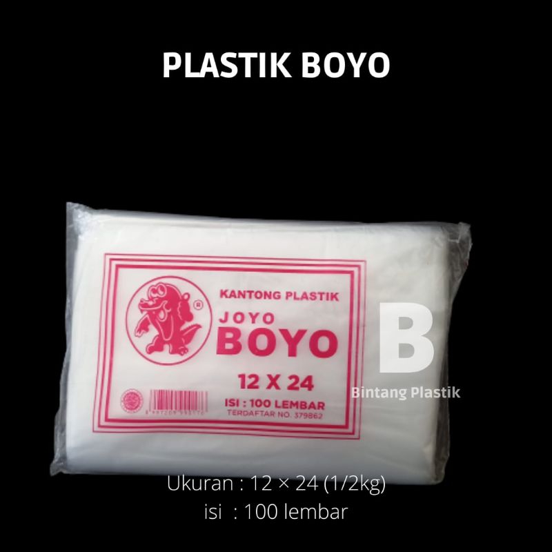 Jual Plastik Boyo HDPE 12x24(1/2kg) | Shopee Indonesia