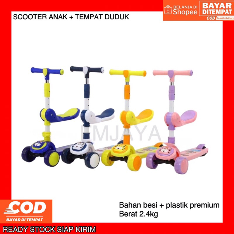 Jual SCOOTER ANAK + TEMPAT DUDUK || SCOOTER ANAK RODA 3 + TEMPAT DUDUK ...