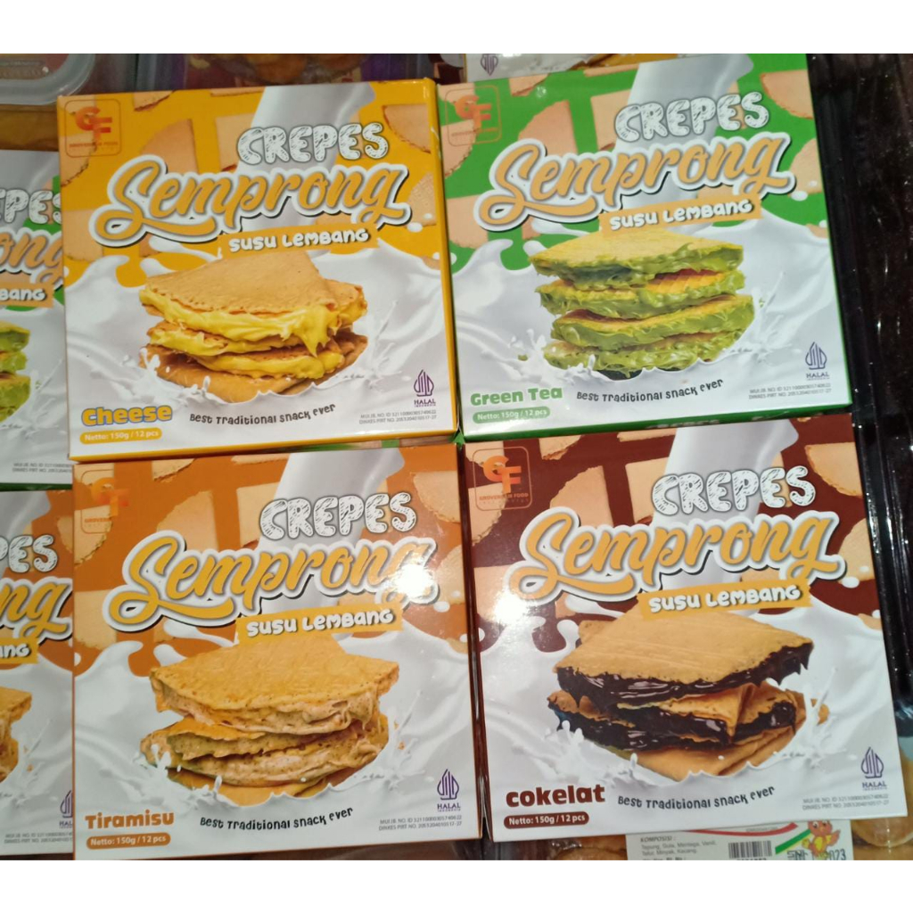 Jual COD // Crepes Semprong Susu Lembang Isi 150 Gr (12 Pcs) // Crepes ...