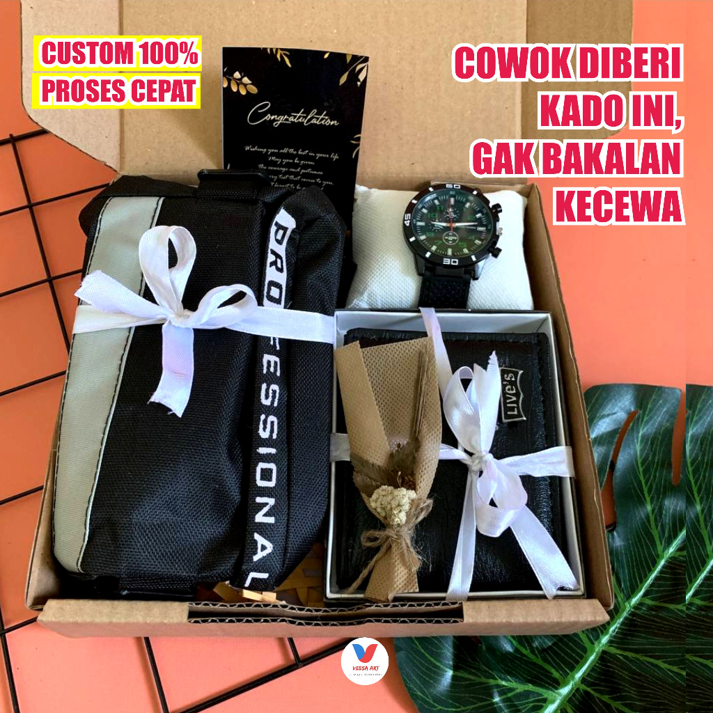 Jual Hampers Kado Cowok | Gift Box Cowok | Kado Ulang Tahun Murah 1 Box ...