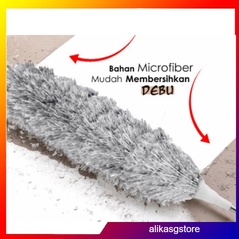 Jual Kemoceng Ukuran 2,8 Meter Microfiber Warna abu abu multifungsi ...