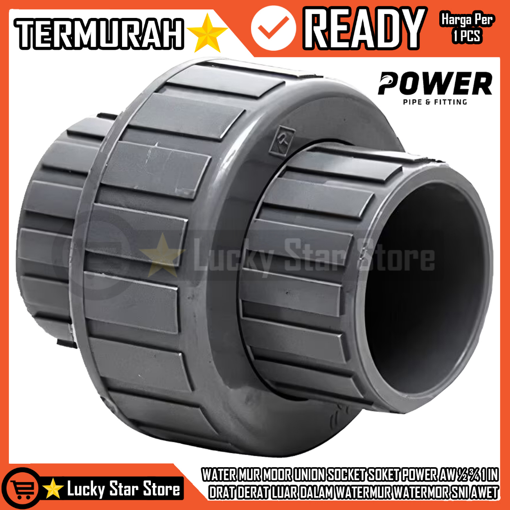 Jual WATER MUR MOOR UNION SOCKET SOKET POWER AW ½ ¾ 1 IN INCH AW POWER ...