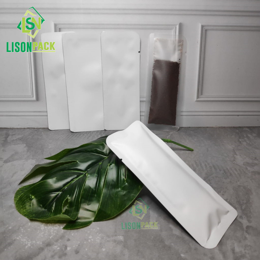 Jual Kemasan Sachet Stick Putih Alufoil 5 cm x 12,5 cm | Sachet Kecil ...
