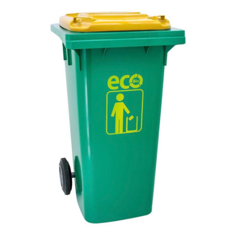 Jual Atari 9961 Kotak Tempat Sampah 120 Liter Roda Eco Dustbin Green ...