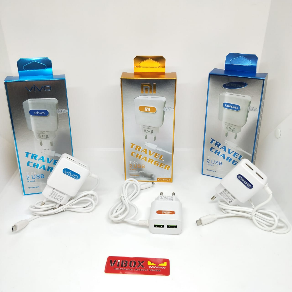 Jual SALE CHARGER T04 3.5A 2USB + KABEL CASAN MICRO UNIVERSAL FOR ...