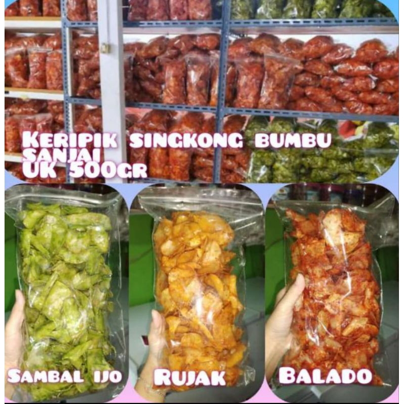 Jual KERIPIK SINGKONG LENGKET PEDAS MANIS 500GR / KERIPIK SINGKONG ...