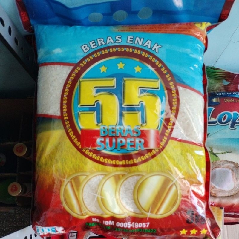Jual Beras Super 55 kemasan 3kg | Shopee Indonesia