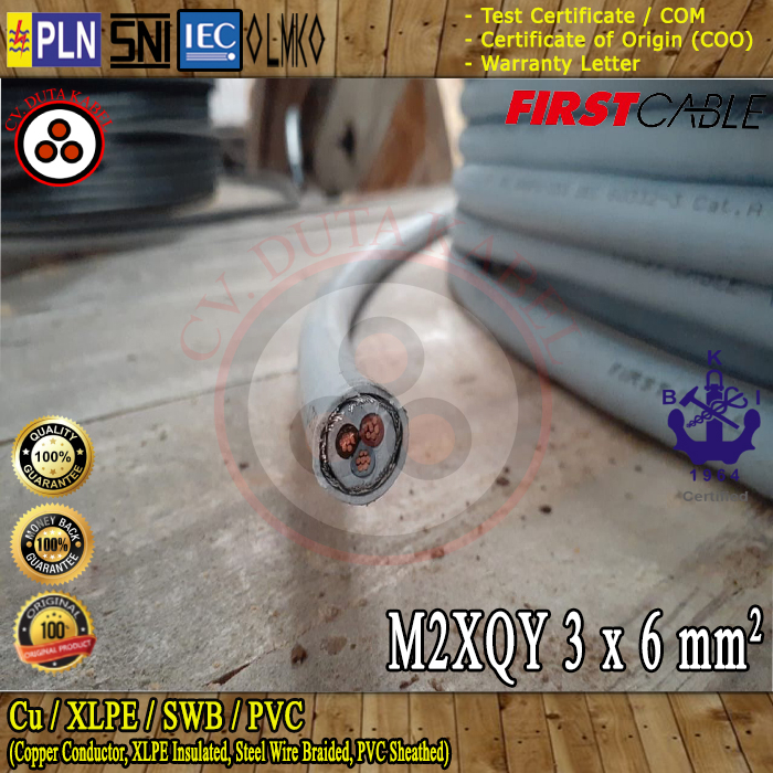 Jual Marine Cable - M2XQY 3x6 mm2 (Cu/XLPE/SWB/PVC) Grey / 3x6 mm / 3x6 ...