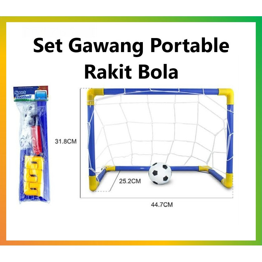 Jual Set Mainan Gawang Rakit Portable Bola Soccer Goal | Shopee Indonesia