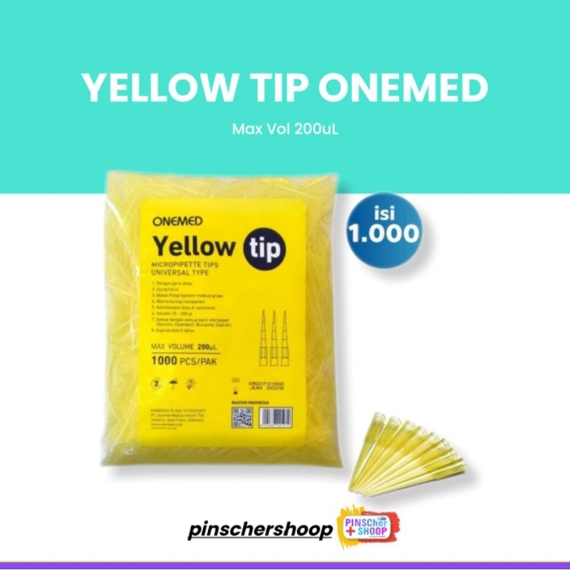 Jual Yellow Tip Micropipet Tips Kuning (10 - 100 Microliter) Isi 1000 ...