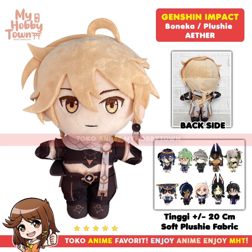 Jual Boneka Anime Game Karakter Genshin Impact Aether Traveller Plushie ...