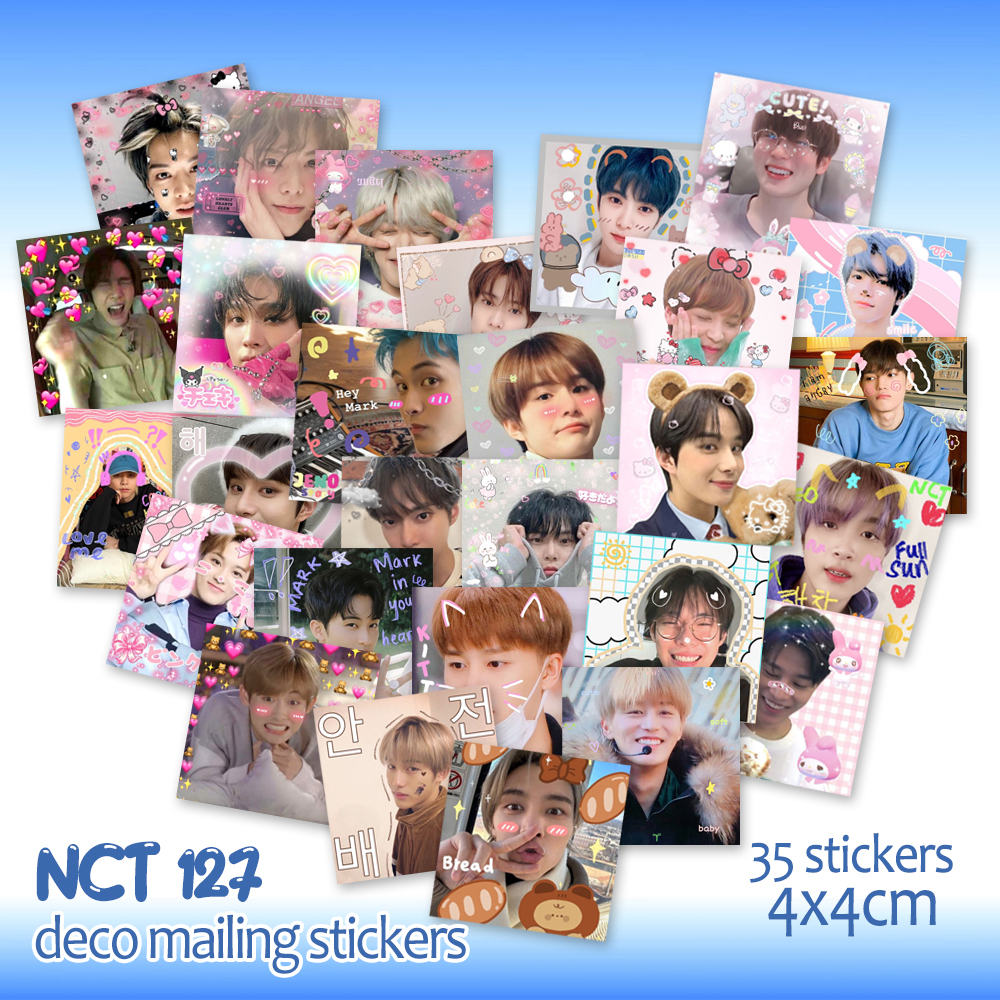 Jual [100pcs] 𝗡𝗖𝗧 𝟭𝟮𝟳 DECO MAIL STICKERS KPOP STICKER IDOL | Shopee ...