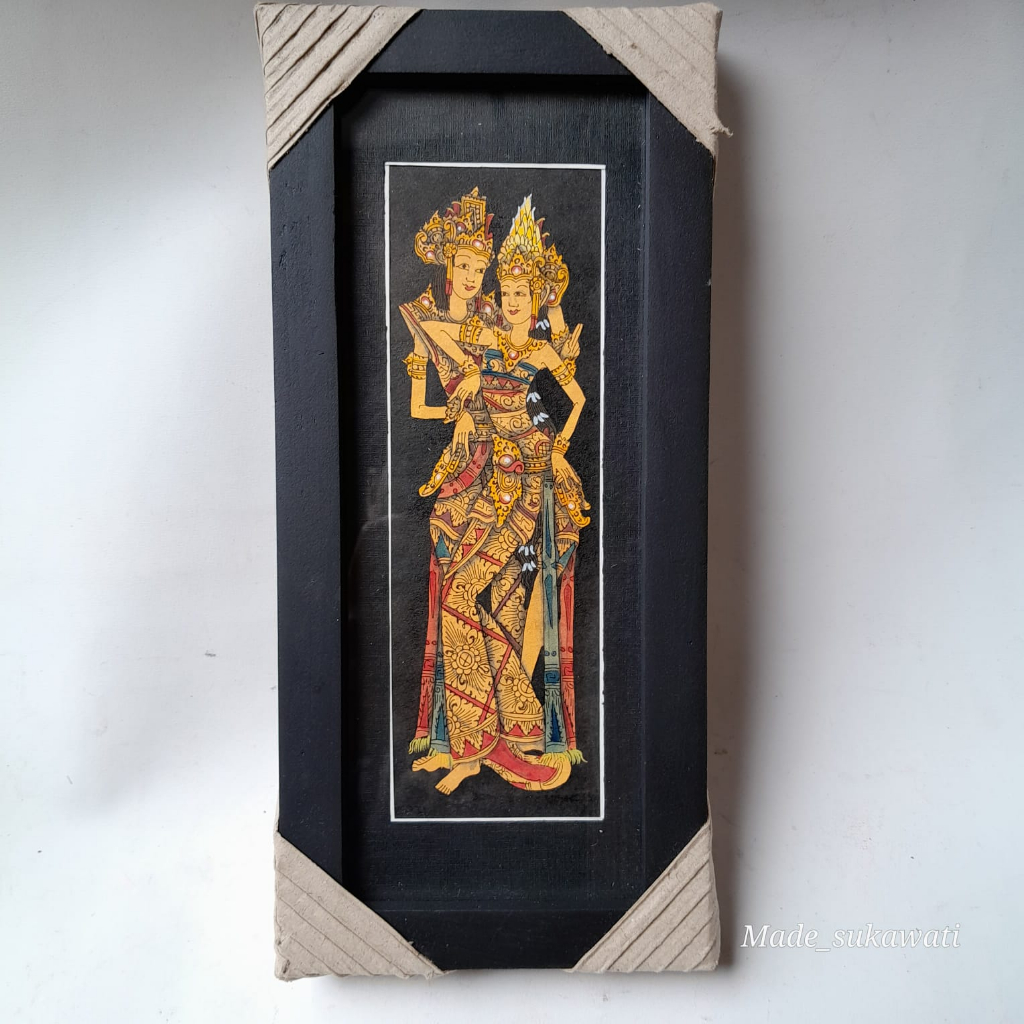 Jual Hiasan dinding lukisan bali dengan bingkai kayu | Shopee Indonesia