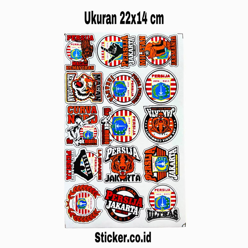 Jual STIKER KOTAKAN PERSIJA ISI 15 UKURAN 22X14 CM | Shopee Indonesia