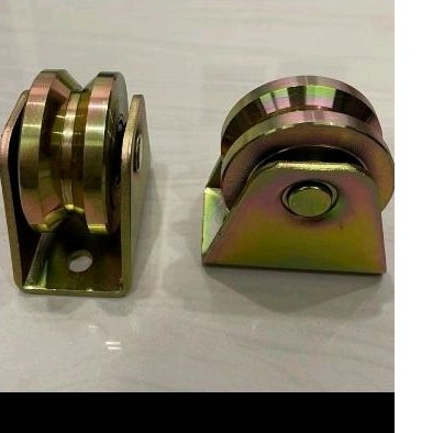 Jual roda bubut chrome double 70mm sliding gate 3inchi | Shopee Indonesia