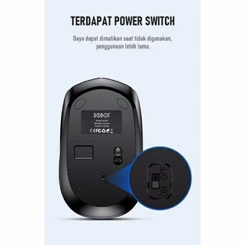 Jual ROBOT MOUSE WIRELESS M205 2.4Ghz 1600 DPI | Shopee Indonesia