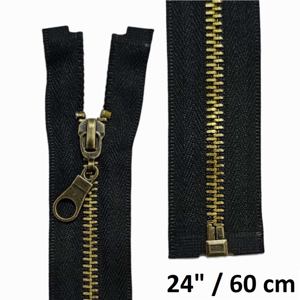 Jual Resleting Jaket Gigi Besi ATG/Nikel 24 inch/60 cm @5 Lusin Ritsleting Gigi Aluminium Metal ...