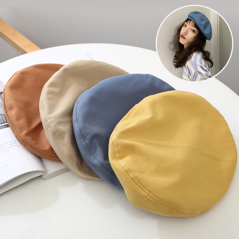 Jual Topi Beret Retro Octagonal Korean Style Import | Shopee Indonesia