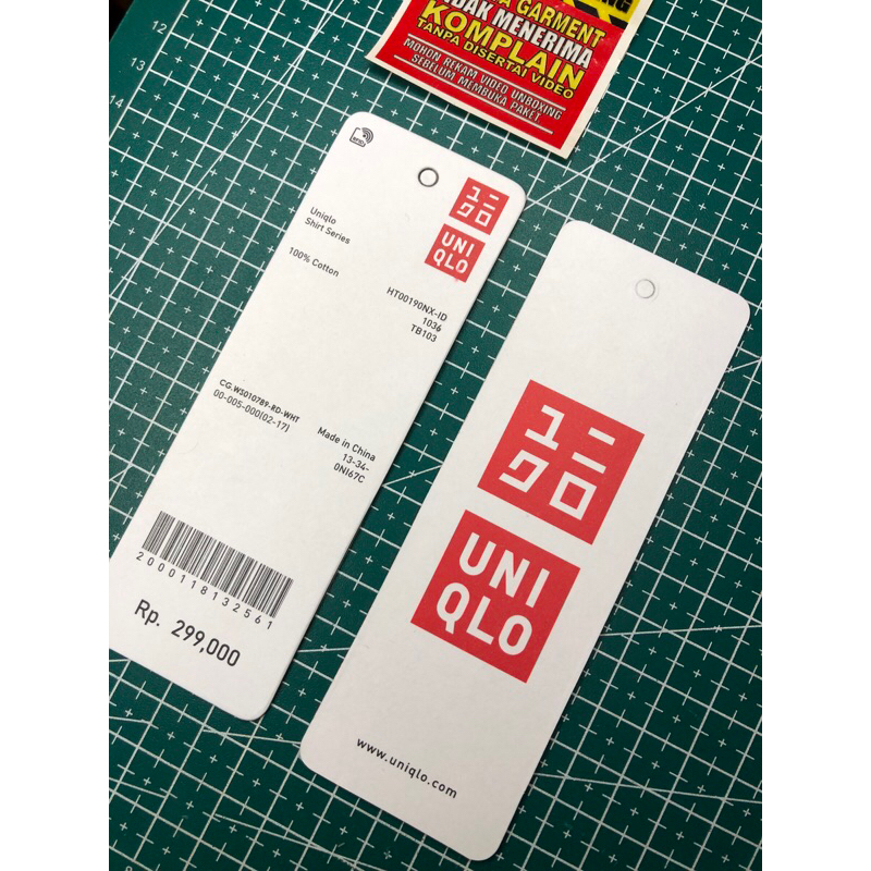 Jual UNIQLO SHIRT SERIES TAG PRICE TAG SUPER TEBAL SUPER PREMIUM CO 1X ...