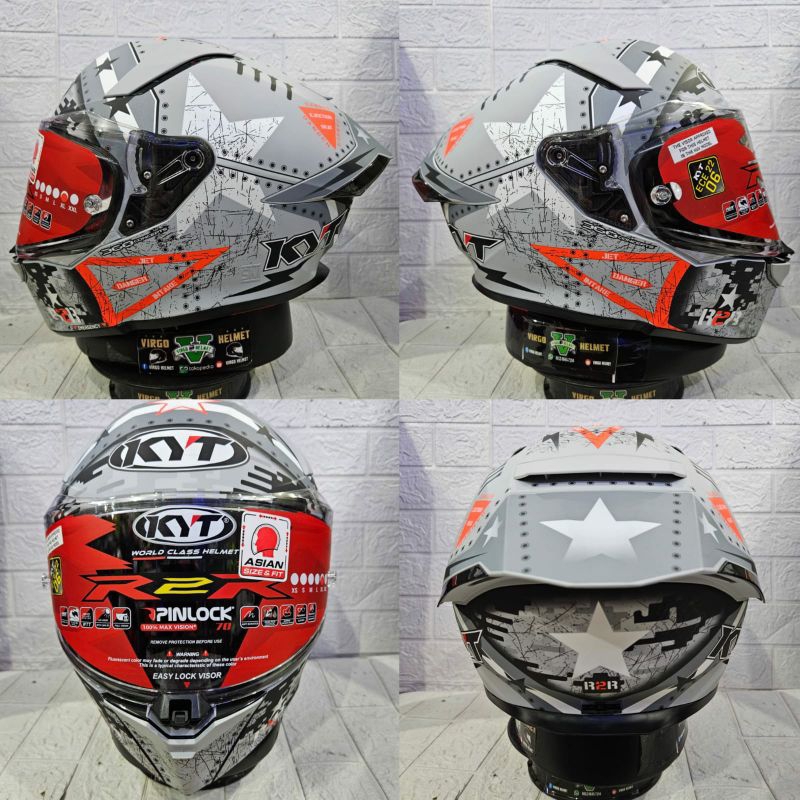Jual HELM KYT R2R PRO ASSAULT MATT SILVER|NEW HELM KYT R2R | Shopee ...