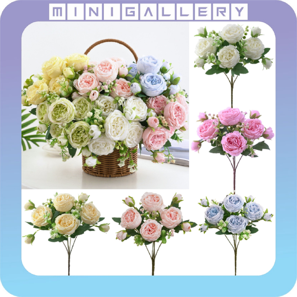 Jual Bunga Rose Mawar Plastik Tangkai Murah Artificial Rose Jepang ...