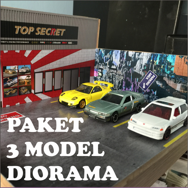 Jual Diorama Diecast Papercraft skala 1/64 - Paket 3 model | Shopee ...