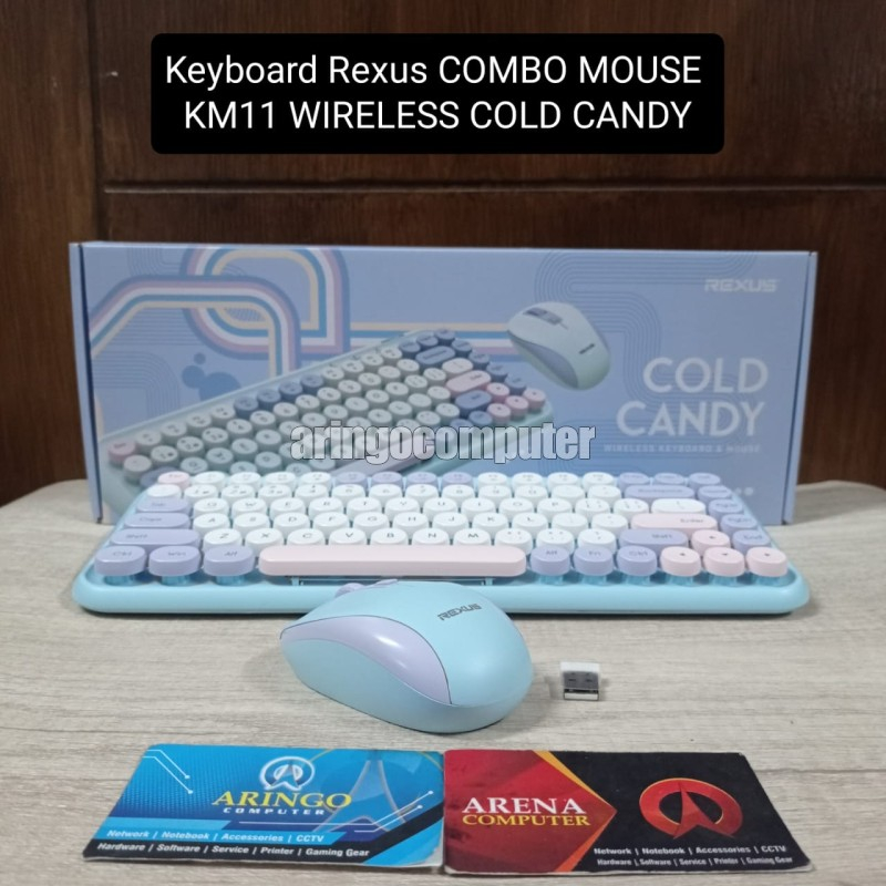 Jual Keyboard Rexus COMBO MOUSE KM11 WIRELESS COLD CANDY | Shopee Indonesia