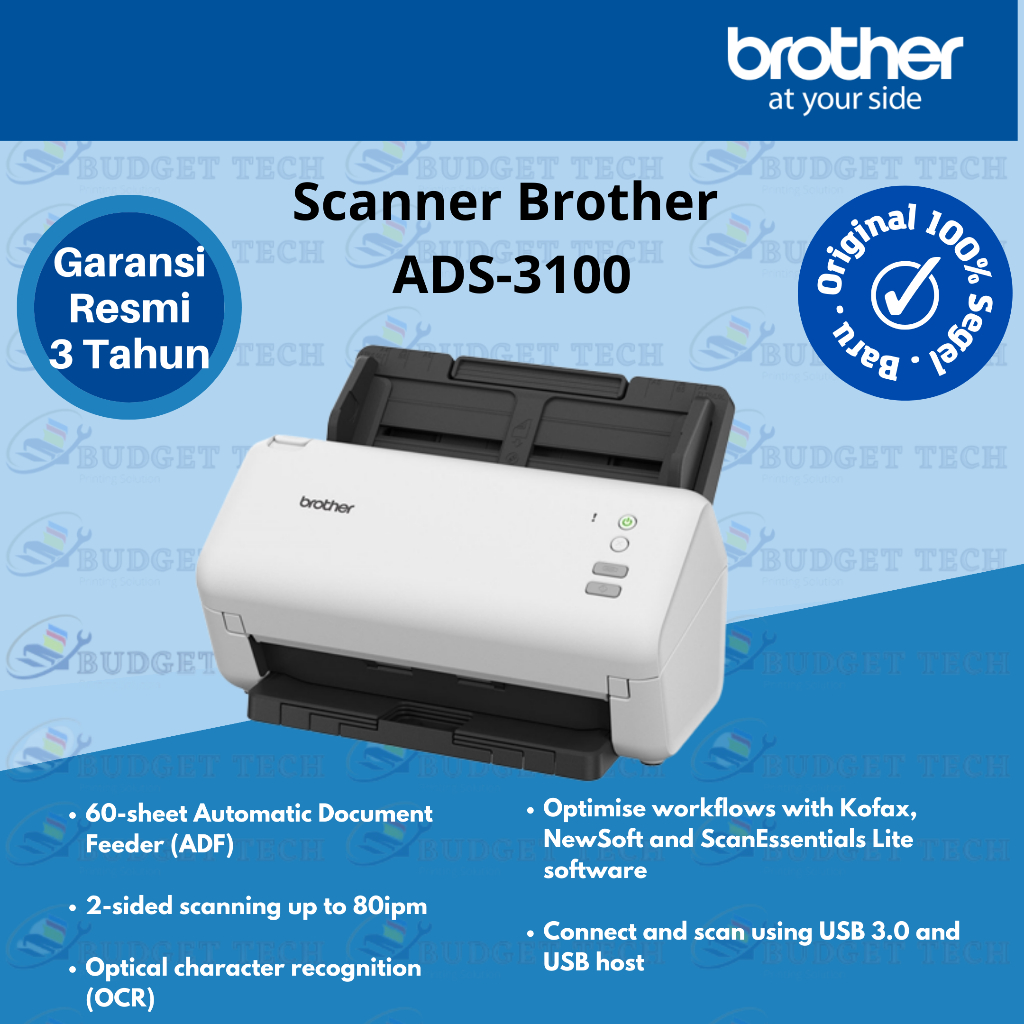 Jual Scanner Brother ADS 3100 High Speed Dekstop Document Scanner ADS ...