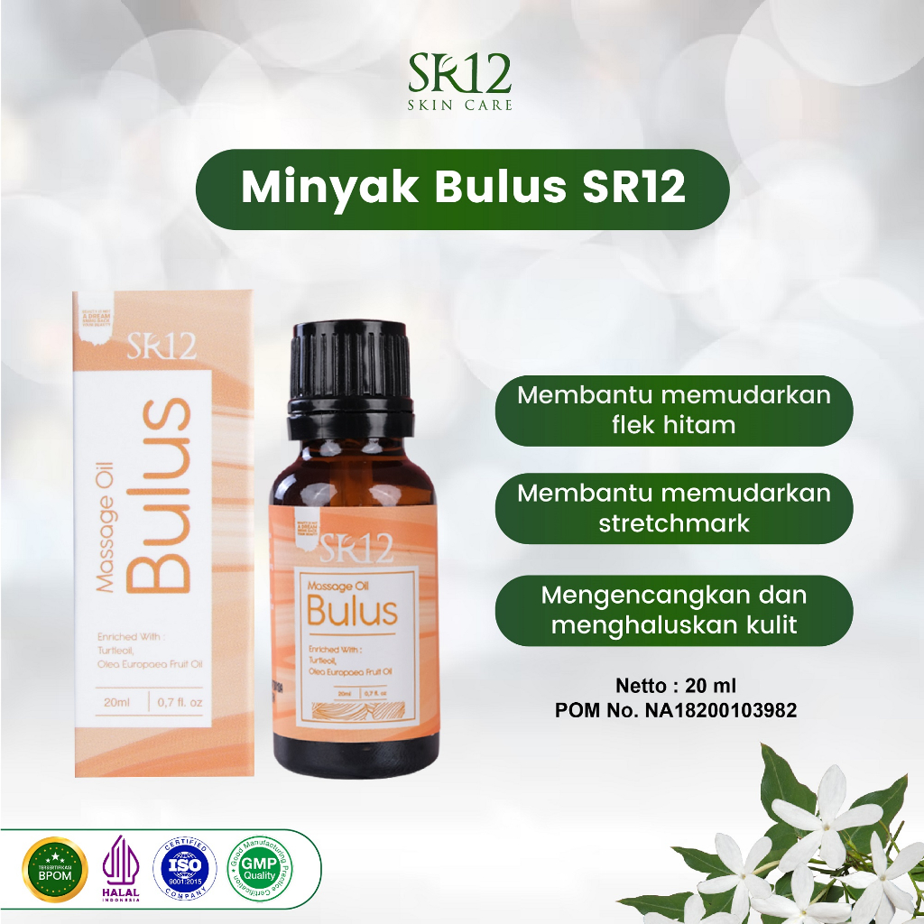 Jual Minyak Bulus SR12 Skincare - Minyak Tubuh Bulus Oil Wangi Melati Untuk Selulit, Gatal ...