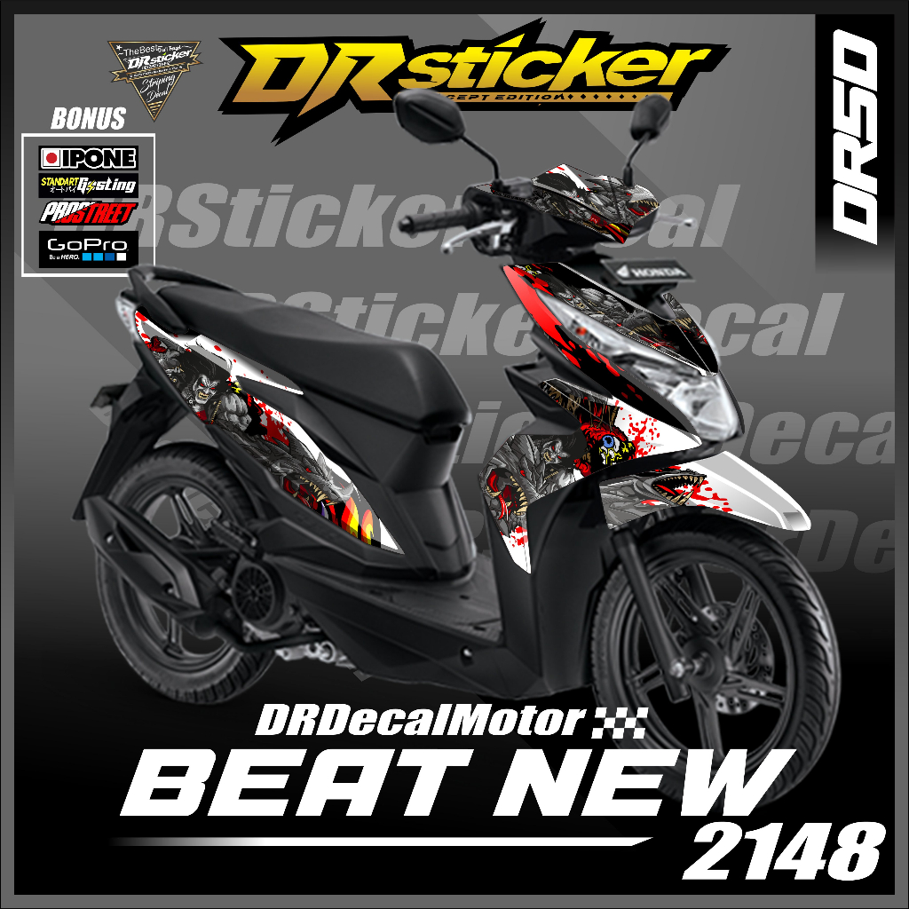 Jual Motor Honda Decal Beat ESP Stiker Beat Street Venom Sticker Dekal ...