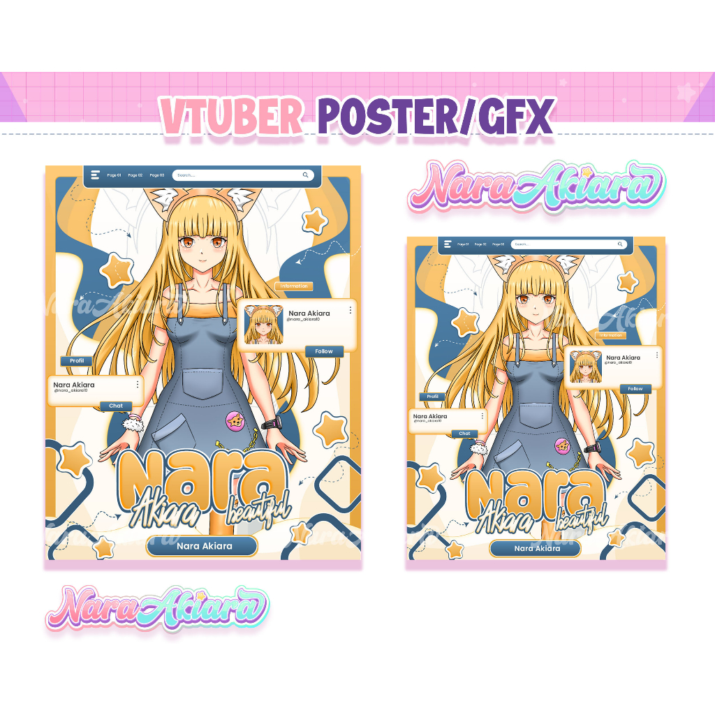 Jual Unjuk Gaya Anda sebagai Streamer dengan Poster GFX Vtuber ...