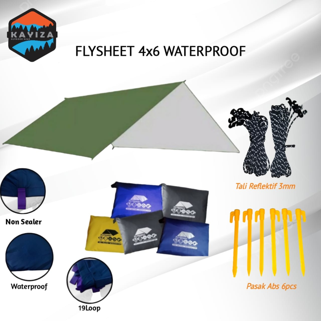 Jual Flysheet 4x6 waterproof camping outdoor - fly sheet 4x6 - plesit ...