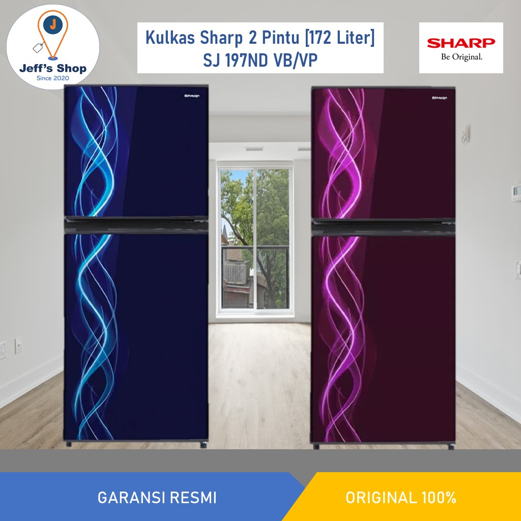 Jual Sharp Kulkas 2 Pintu [172 Liter] SJ 197ND VB/VP | Shopee Indonesia