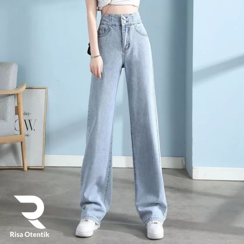 Jual Risa Otentik J23 Celana Panjang HW Kulot Jeans Boyfriend Jeans Korea Jeans Celana Jeans ...