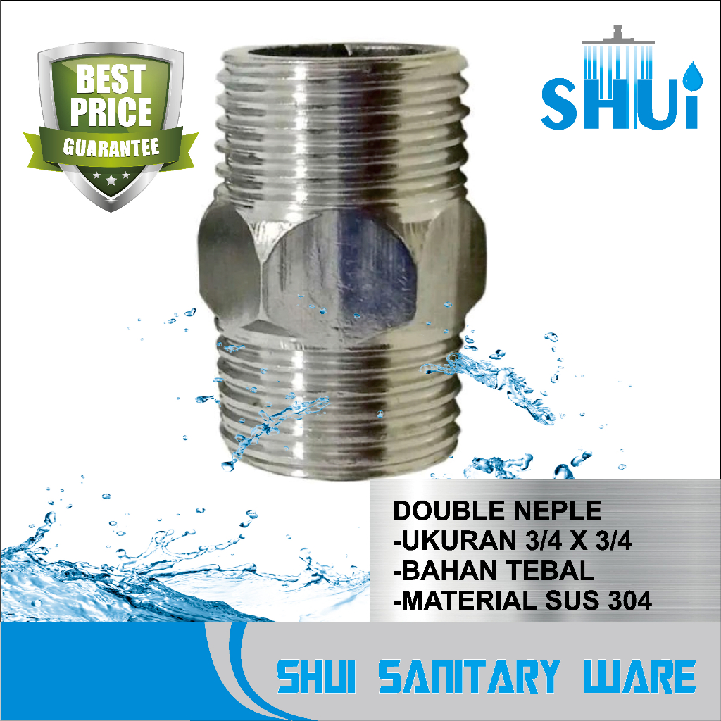 Jual Double Neple 3/4 inch stainless SUS 304 | Shopee Indonesia