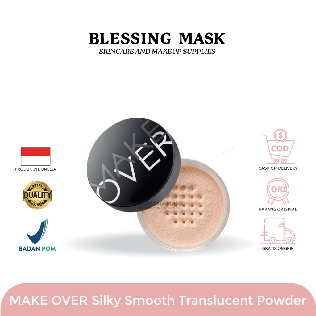 Jual MAKE OVER Silky Smooth Translucent Powder 35g - MakeOver Bedak ...
