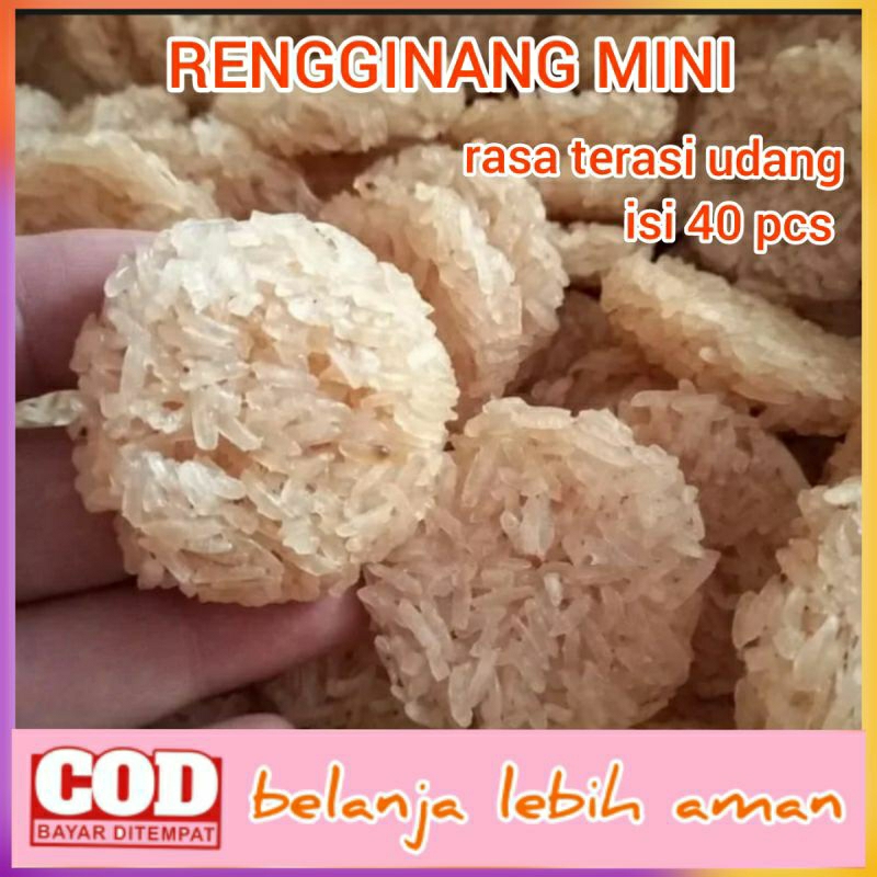 Jual Rengginang rasa terasi udang isi 40 pcs ukuran mini/ renginang ...