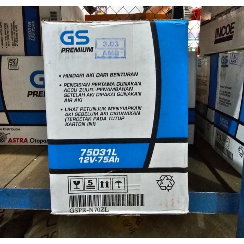 Jual AKI BATERAI BASAH GS ASTRA PREMIUM N70ZL/75D31L MOBIL PAJERO ...