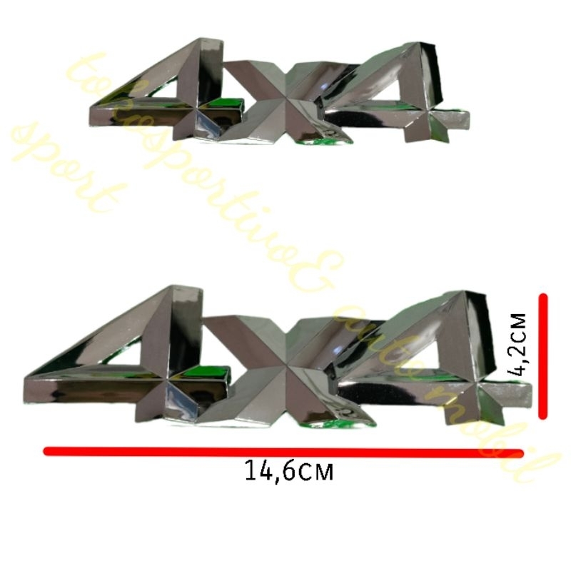 Jual EMBLEM LOGO TULISAN HURUF 4X4 CHROME UNIVERSAL 4x4 | Shopee Indonesia