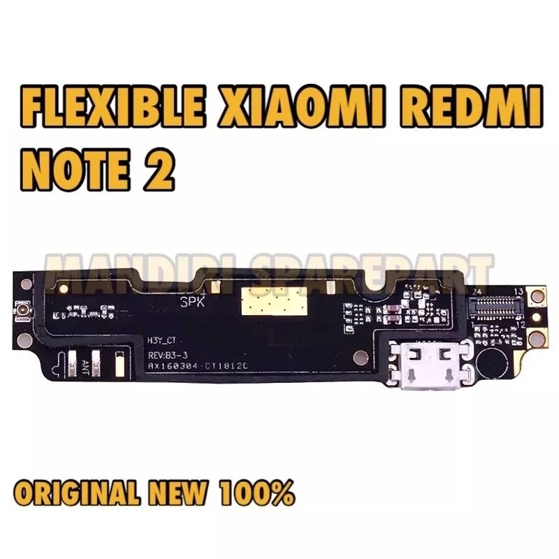 Jual Flexible xiaomi redmi note 2 papan konektor cas charger note 2 new ...