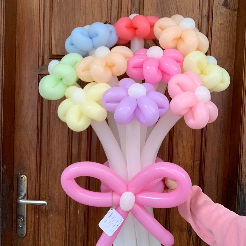 Jual BUKET BALON BUNGA DAISY tangkai panjang / buket balon malang ...