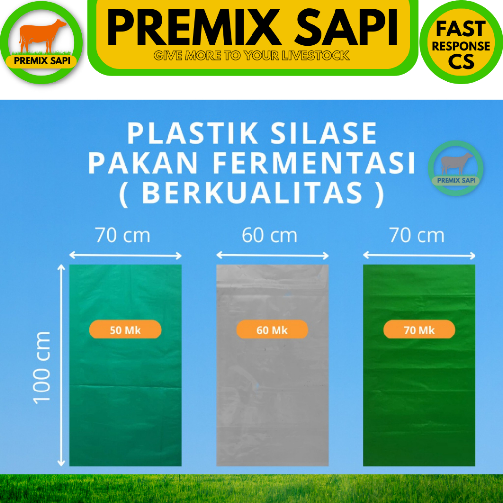 Jual PLASTIK SILASE - Plastik silase fermentasi pakan ternak 50 60 70 ...