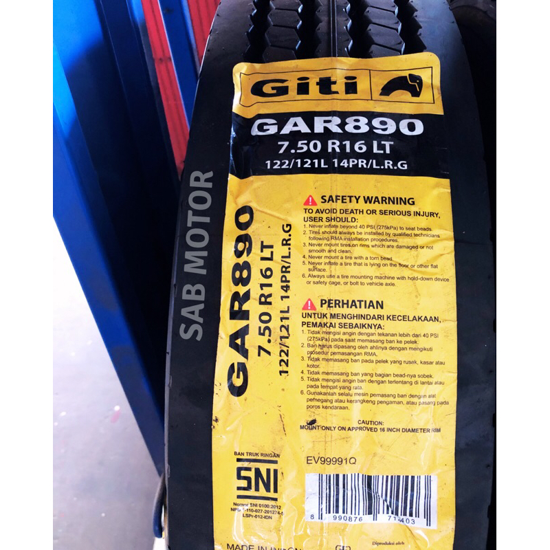 Jual ban truk GITI (GAR 890) 750 R16 LT (set) | Shopee Indonesia