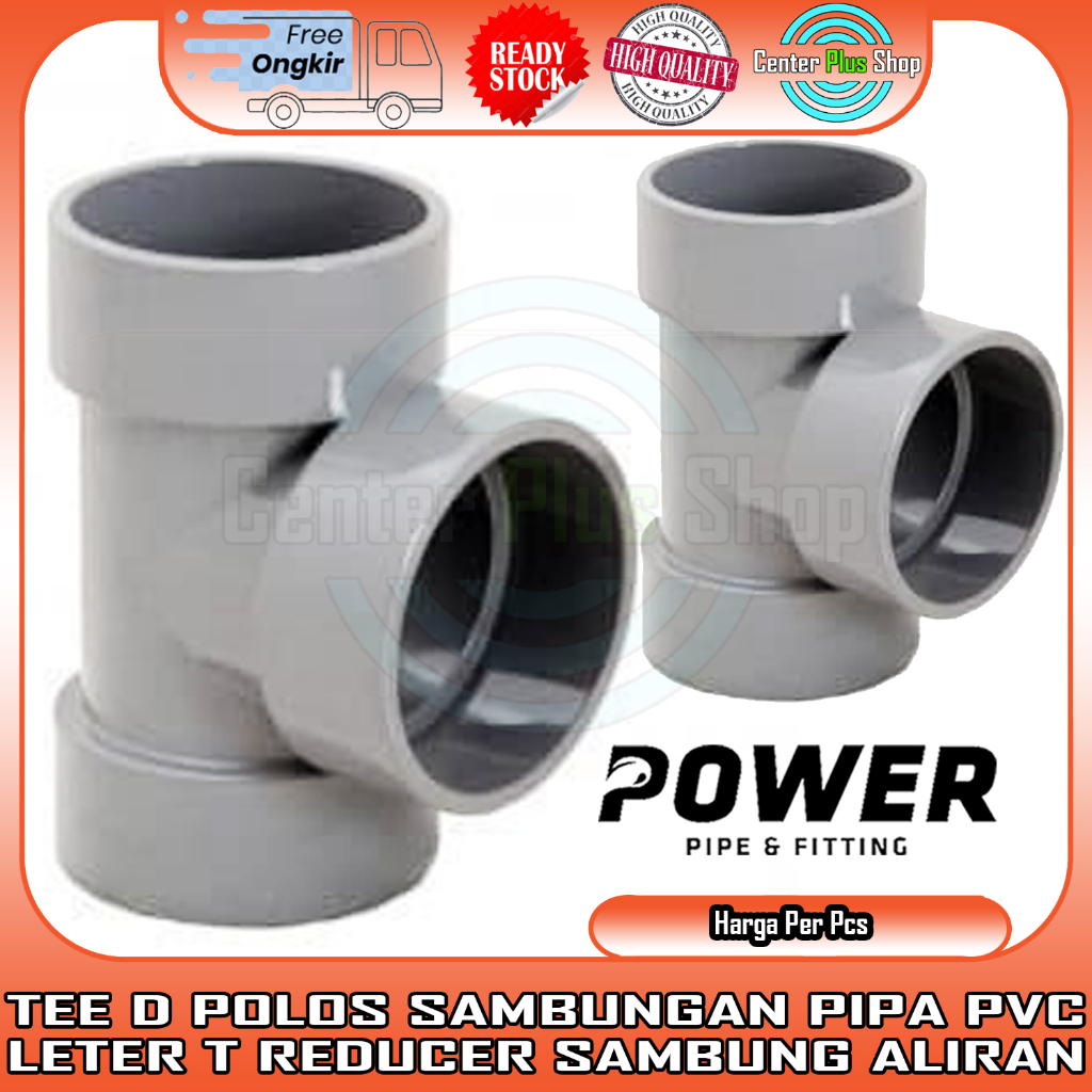 Jual TEE D POLOS SAMBUNGAN PIPA PVC LETER T REDUCER 1¼” 1½” 2” 2½” 3”X1½” 3”X2” IN INCI INCH ...