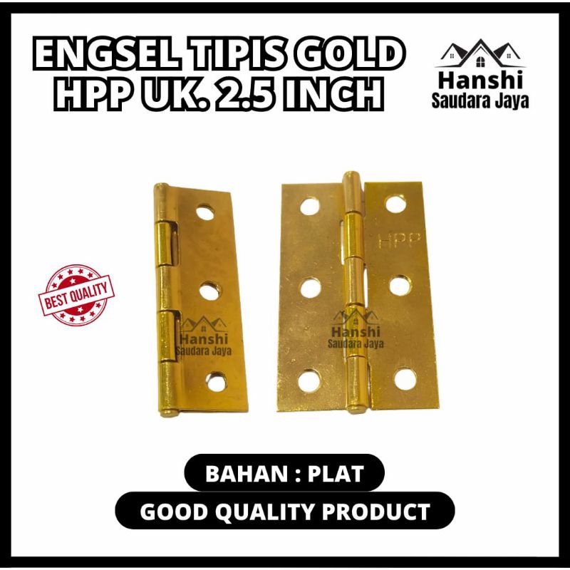 Jual Engsel Tipis Gold Plate 2,5 inch Pintu Jendela Lemari Laci ...