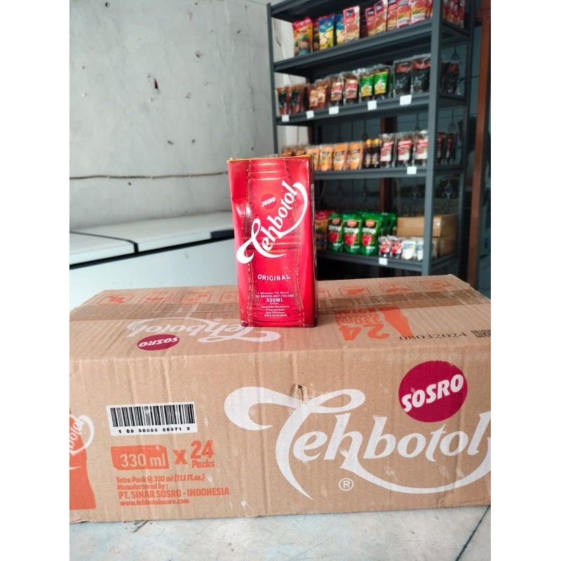 Jual Teh Botol Sosro Kotak 330 ml 1 dus isi 24 | Shopee Indonesia