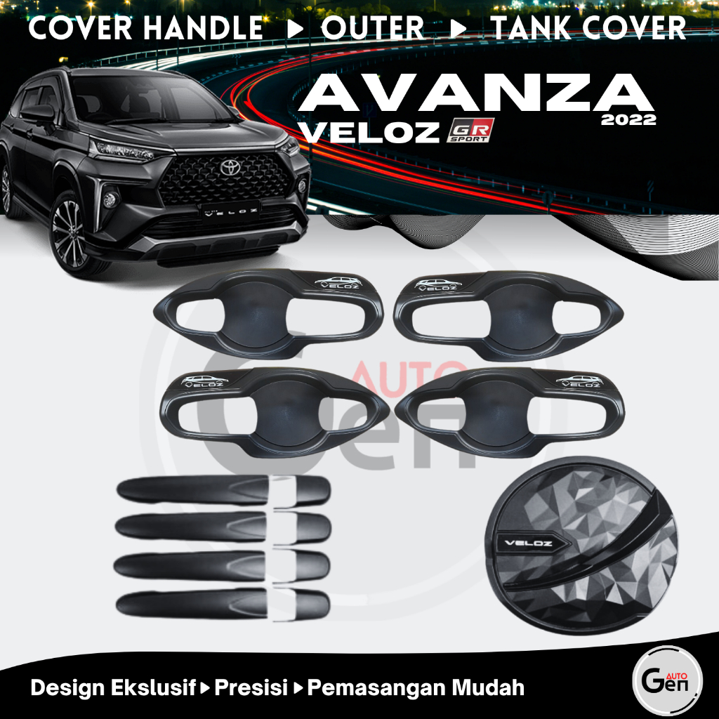Jual Cover Outer Handle + Tank Cover Toyota All New Avanza 2022 Veloz Hitam Doff | Shopee Indonesia
